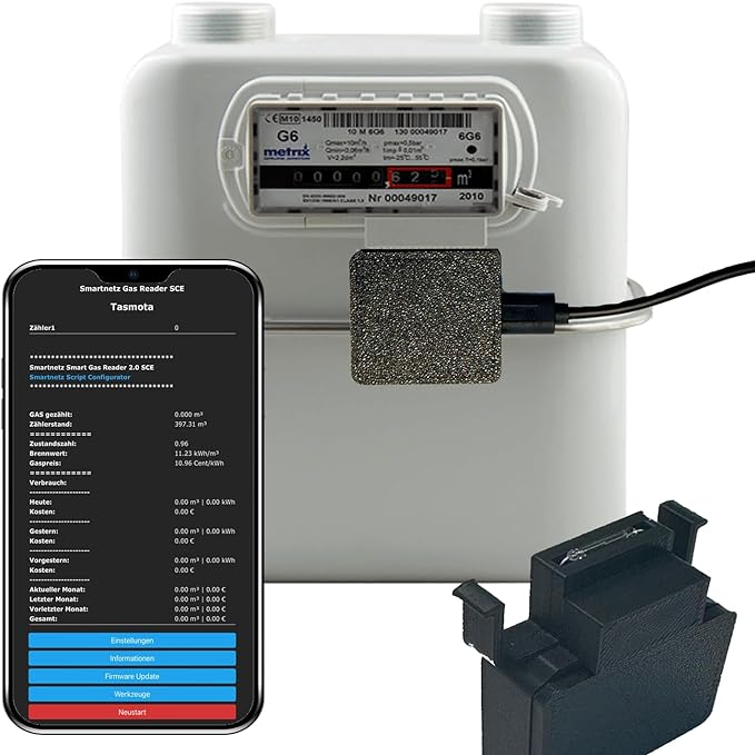Smartnetz Mini Smart Gas Reader 3.0 SCE für Apator/Metrix G4 Gaszähler ...
